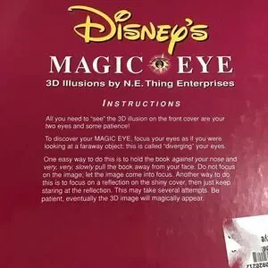 Disney | Other | Disneys Magiceye Book 3d Optical Illusionhardback ...